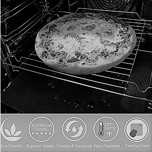 3 Pack Non-Stick Heavy Duty Oven Liners Set by Grill Magic - Thick, Heat Resistant Fiberglass Mat - Easy to Clean, Reduce Spills, Stuck Foods & Clean Up - BPA Free Kitchen Friendly Cooking Accessory