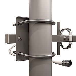 Tupavco TP513 Yagi WiFi Antenna 2.4GHz (17dBi) Outdoor Directional Signal (H:25° V:24°) Long Distance Range (High-Gain Weatherproof) Wireless Network (Pole Mount) N-Female Pigtail Connector