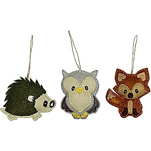 Darware My Forest Friends Christmas Ornament Set (6-Piece Set); Plush Holiday Animal Tree Decoration Set with Baby Woodland Creatures