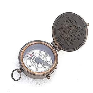 Gift for Brother Brass Compass | Engraved Gift idea from Brothers & Sisters for Birthday Gifts for Brother, Anniversary, Baptism, Confirmation Present (Brother I Love You)