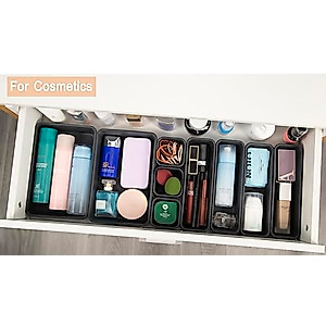 Kutesna 32 PCS Interlocking Desk Drawer Organizer Separator for Office,Bathroom,Kitchen,Makeup Tool Box Organizer and Storage Tool Tray Divider