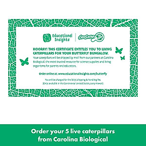 Educational Insights GeoSafari Jr. Butterfly Bungalow, Butterfly Garden Kit, Gift for Kids Ages 4+