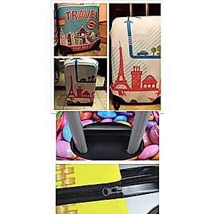 Bigcardesigns Fashion Butterfly Spandex Elastic Luggage Cover Travel Suitcase Protector M size for 22-25 inch luggage