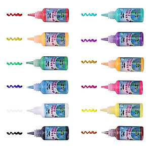 Mr. Pen- 3D Fabric Paint Set, 12 Colors, 0.67 oz, Puffy Paint for Fabric, 3D Paint, Puff Paint for Clothing, T-Shirt Paint, Puffy Paint for Crafts, Puffy Fabric Paint, Fabric Paint for Clothes