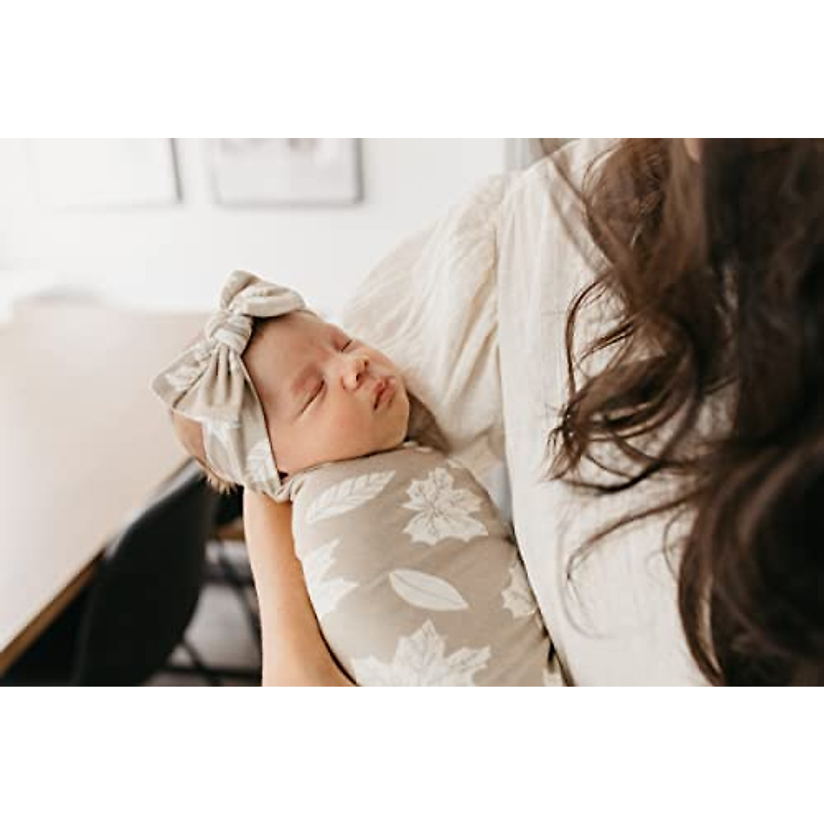 Large Premium Knit Baby Swaddle Receiving Blanket"Oak" by Copper Pearl