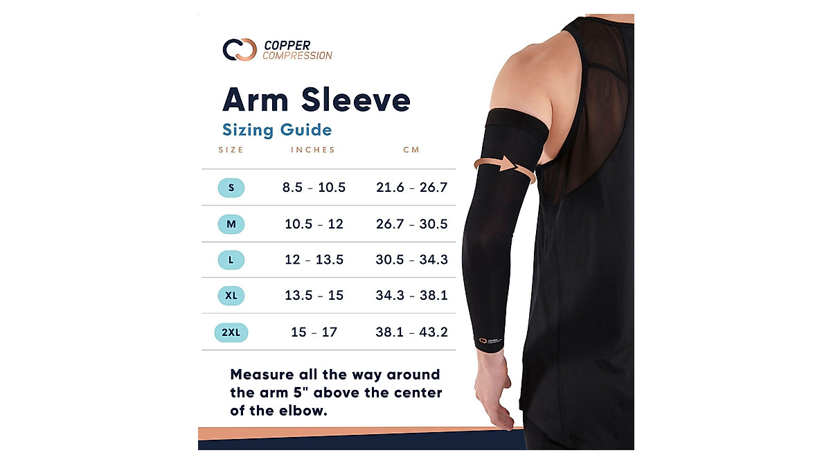 Compression Arm Sleeve - Copper Infused Recovery Brace