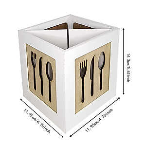 Decorative Wooden Knife and Fork Box Household Decoration Tableware Storage Ornaments