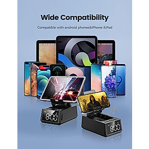 Gifts for Him, Her, Cell Phone Stand Bluetooth Speaker, Cool Tech Kitchen Gadgets Adjustable Phone Holder, Birthday for Men Women Dad Who Want Nothing