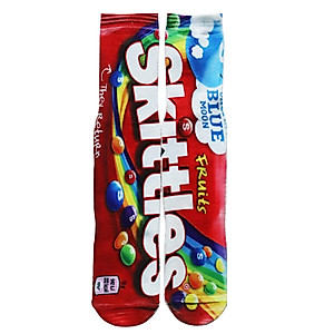 KACOLOR Mens Crazy Funny Cool 3D Print Pattern Novelty Crew Tube Socks, One Pack, M Size