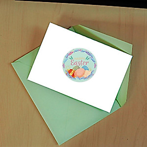 500 Pieces Easter Stickers Roll,1.5 Inch Rabbit Stickers Self Adhesive Easter Labels with 8 Styles for Candy Cookie Bags Gifts Boxes Wrap Cards Bottles Envelope Seals Party Decoration Supplies