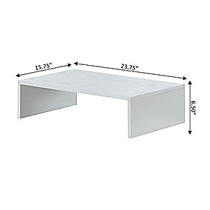 Convenience Concepts Designs2Go Monitor Riser, Small, White