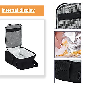 GOXUNYUAN Lunch Tote, 2019 Upgrade Insulated Football Lunch Bag- Waterproof Reusable Lunch Box Portable Meal Bag Ice Pack for Kids Boys Girls -Blue