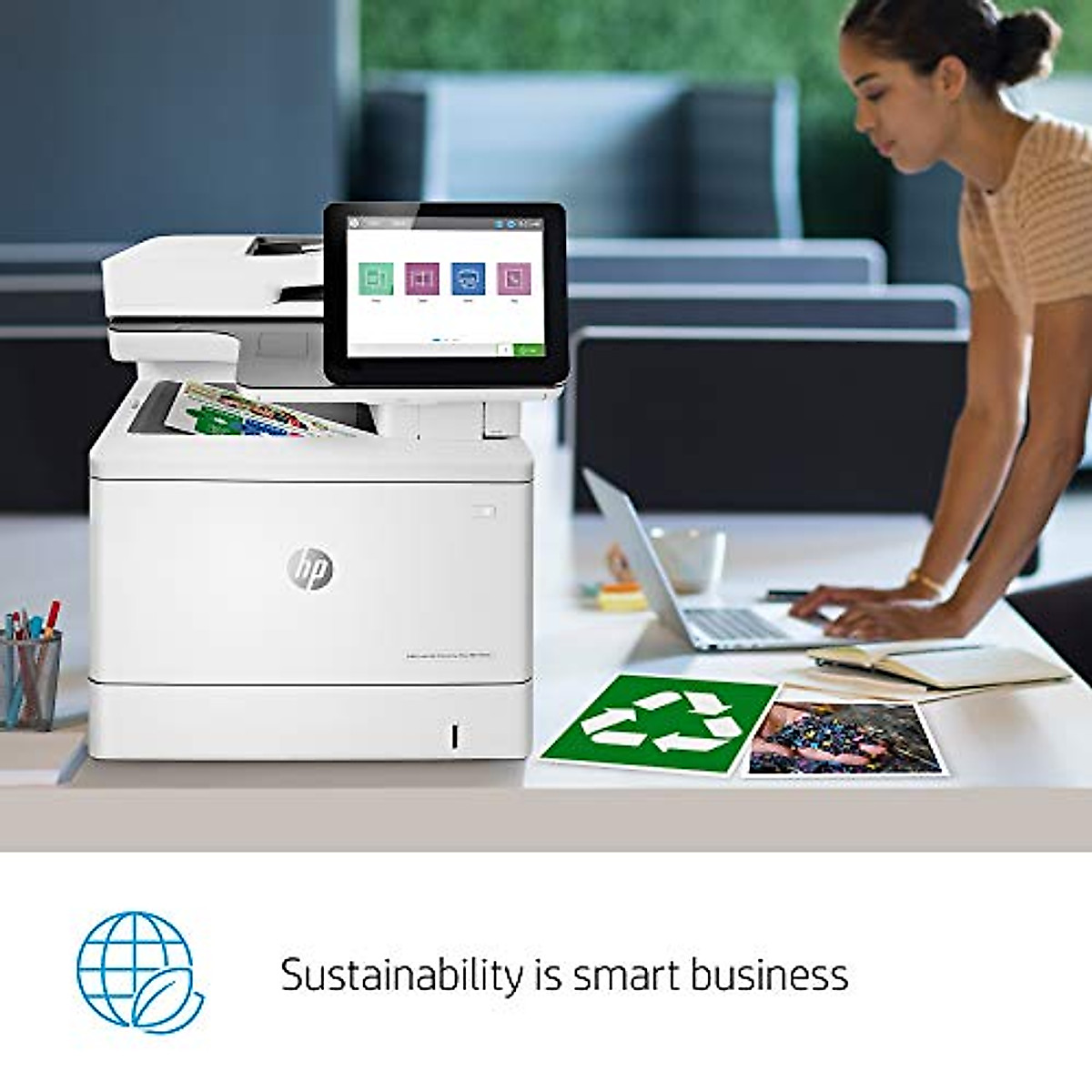HP Color LaserJet Enterprise Flow Multifunction M578c Duplex Printer with Stapler (7ZU87A)