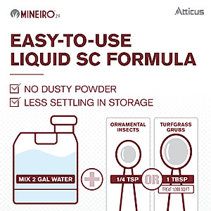 Mineiro 2F Imidacloprid Systemic Insecticide (1 Gal) by Atticus (Equivalent to The Leading Brand) – Grub and Insect Control in Lawns and Landscapes