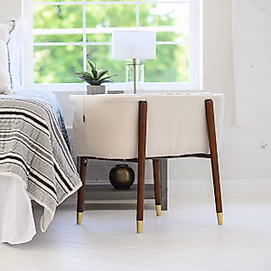 TruBliss Phoenix Baby Sova Bassinet - Portable Bassinet, Mid-Century Design, Extra Deep Walls for Safety, Includes 2 Fitted Sheets and Padded Mattress - Perfect for Newborns and Babies