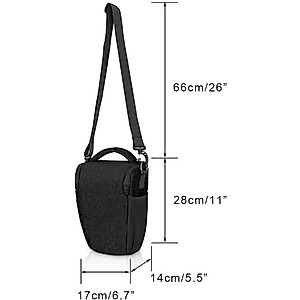 CADeN DSLR/SLR Camera Shoulder Bag Case with Adjustable Shoulder Strap, Compatible for Nikon, Canon, Sony Mirrorless Cameras Waterproof (Large)