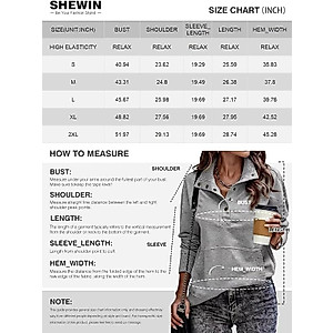 SHEWIN Sweatshirt For Women Loose Fit Casual Button V Neck Solid Lightweight Pullover Sweatshirts Long Sleeve Fall Tops with Pocket,US 8-10(M),Pickle Green