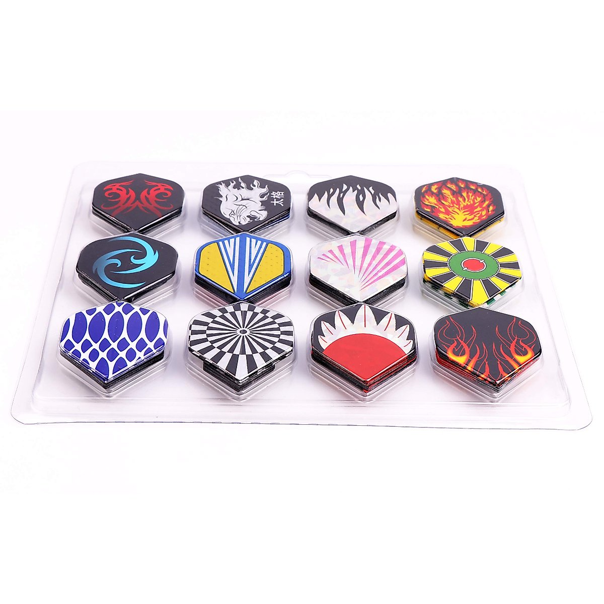 MaxMau Dart Flights,144 pcs Standard Shape Professional Flight Feather Replacement Tails Wing for Steel Tip and Soft Tip Darts