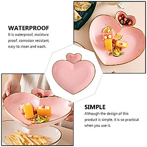Sashimi Plates Heart Shaped Ceramic Dinner Plate Tableware Plate Dessert Salad Plate Breakfast Serving Tray Porcelain Serving Platters Sushi Serving Boat