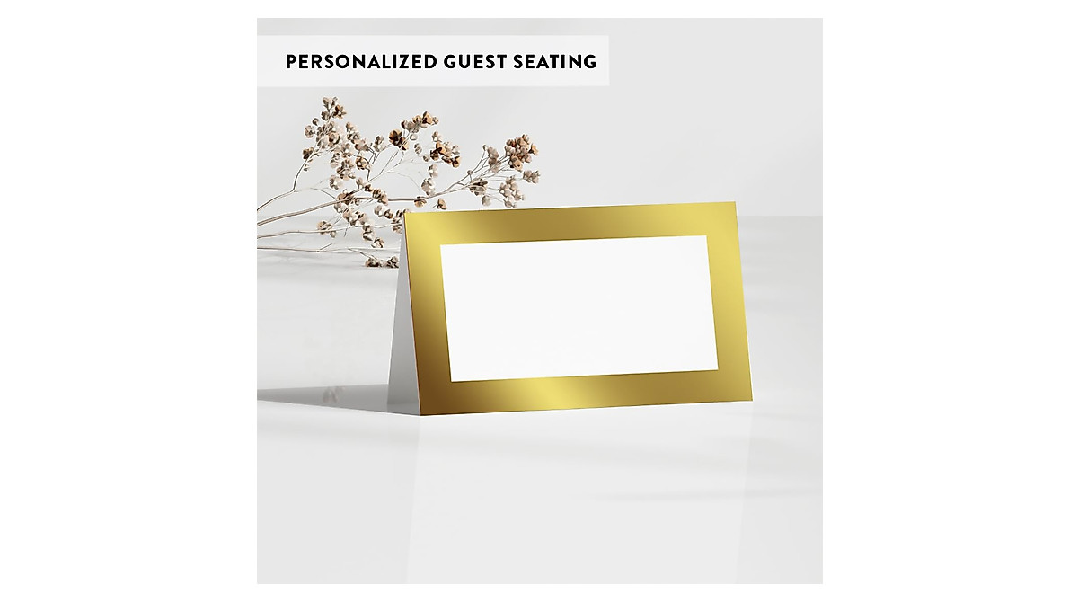 Elegant Gold Place Cards - 20 Pack for Any Occasion