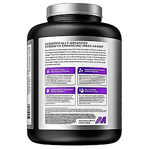 Mass Gainer Protein Powder | MuscleTech Mass-Tech Mass Gainer | Whey Protein Powder + Muscle Builder | Weight Gainer | Protein Powder for Muscle Gain | Creatine Supplements | Strawberry, 7 lbs