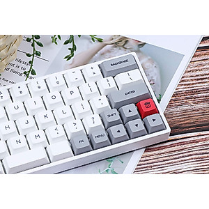 EPOMAKER SK66S 60% Keys Bluetooth 5.1 Wireless Wired Dual Mode Gateron Optical Mechanical Gaming Keyboard with RGB Backlight and PBT Heat Sublimation Keycaps (Gateron Optical Red, Grey White)