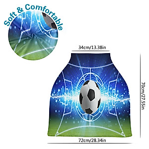 Sport Ball Football Soccer Carseat Canopy Cover,Breastfeeding Cover Nursing Cover Scarf Breathable,Baby Car Seat Cover
