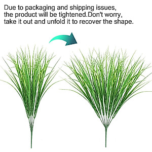 6 Bundles Artificial Grasses Outdoor Fake Grass Faux for Indoor Outdoor Window Home Garden Decoration Fake Bushes Artificial Grass Plant