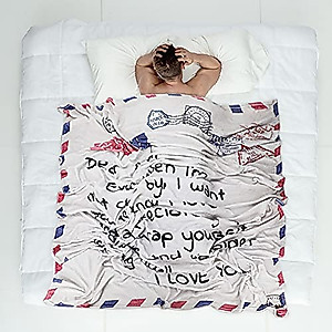 Welltop Personalized Flannel Blanket to My Dad Gift from Daughter Son, Ultra Soft Flannel Fleece Blankets Christmas Birthday Father's Day Cozy Lightweight Throw Blanket Fits Couch Sofa Bed (59x79in)