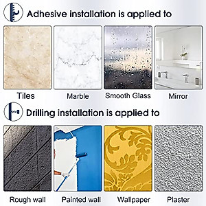 Huryfox Corner Shower Caddy Bathroom Organizer Shower Shelf with Soap Holder and Hooks, Adhesive Shower Shelves, Wall Mounted Shampoo Holder, 2 Pack Shower Racks for Inside Shower, Black