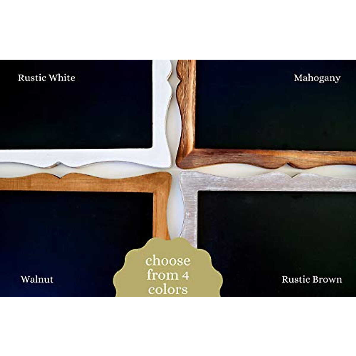 Small Chalkboard Sign with Easel (11x13") + White Liquid Chalk Marker | Hanging or Freestanding Framed Chalkboard with Hand Crafted Sweetheart Frame - Multipurpose | Small Chalkboard Sign