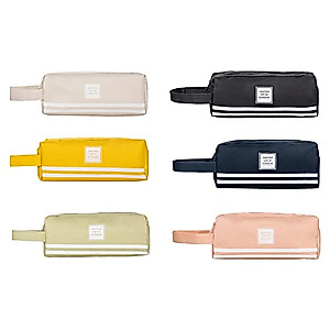 Large Capacity Canvas Pencil Pen Case Stationery Pouch Pen Bag Stationary Case Organizer Cases Makeup Cosmetic Bag