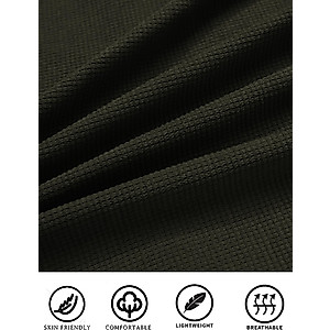 COOFANDY Men's Corduroy Shirt Jacket Slim Fit Button up Work Shirt with Two Flap Pockets Army Green