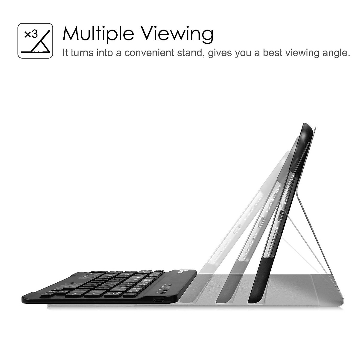 Fintie Keyboard Case for iPad Mini 5th Generation 2019 - Slim Shell Stand Cover with Magnetically Detachable Wireless Bluetooth Keyboard for 2019 iPad Mini 5 7.9", Black