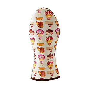 Heat Resistant Neoprene Oven Mitt with Cake Pattern