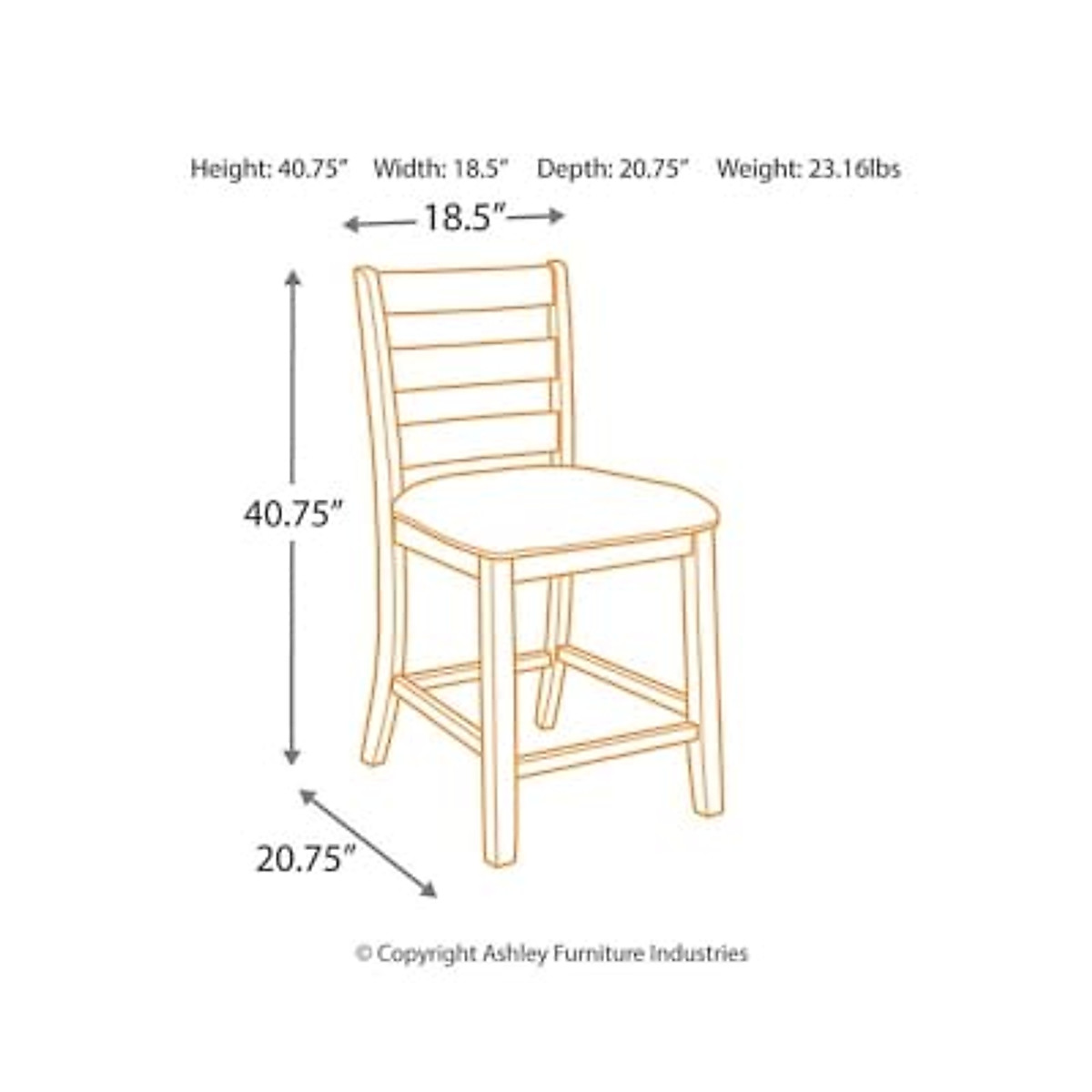 Signature Design by Ashley Rokane Upholstered 24.75" Counter Height Bar Stool, 2 Count, Brown