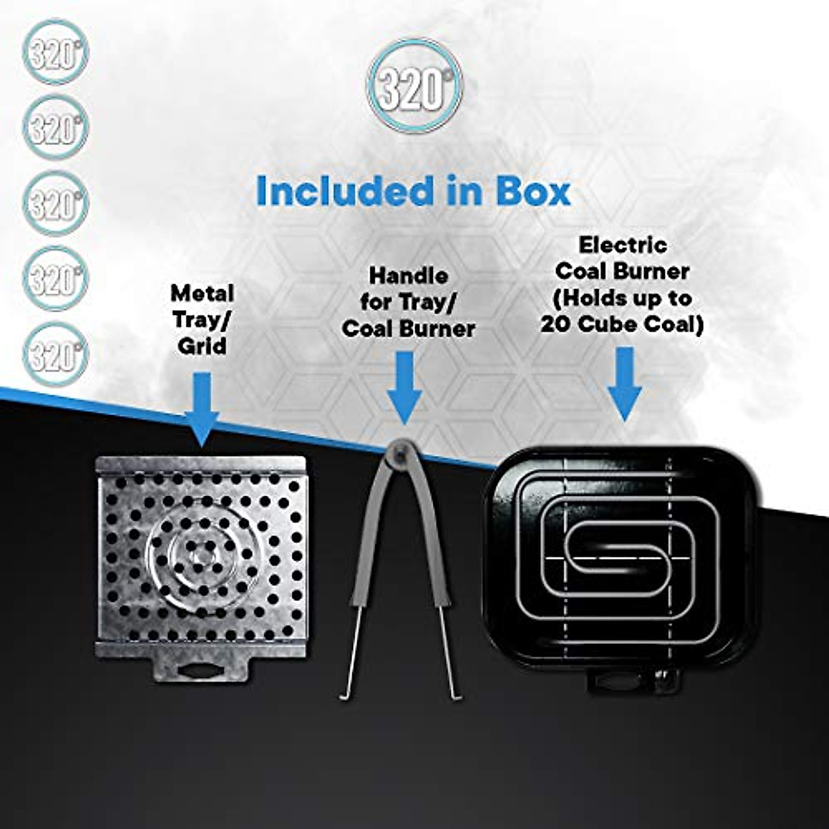 320º Electric 'High Tower' Charcoal Burner for BBQ & Coconut Coal Coil Stove Lighter - FULL WARRANTY