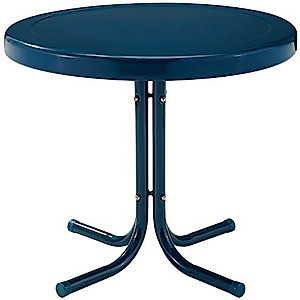 Crosley Furniture CO1011A-NV Griffith Retro Metal Outdoor Side Table, Navy