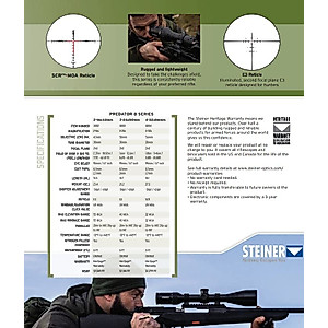 Steiner 3003 Predator 8 3-24x50mm E3 Reticle & Ballistic Turret