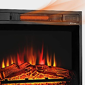 TURBRO Fireside FS23 Realistic Flames Electric Fireplace, Remote Control, 3 Adjustable Brightness Flames