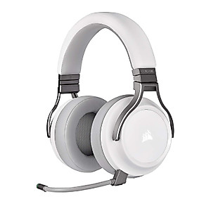 CORSAIR Virtuoso RGB Wireless High-Fidelity Gaming Headset, White, CA-9011186-NA (Renewed)