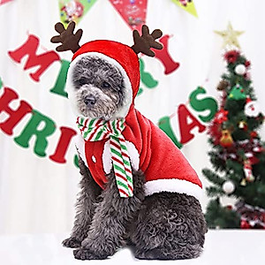 Pet Clothes Hangers for Closet Pet Christmas Antlers Pullover Sweater Cute Autumn Winter Coat Cartoon Dogs Shirts