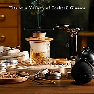 Ritual Life Cocktail Smoker Kit with Torch, 2 Bonus Glasses, 2 Ice Ball Molds, 4 Flavor Chips- Old Fashioned Smoker Kit for Whiskey, Bourbon Drinks & Food- Birthday
