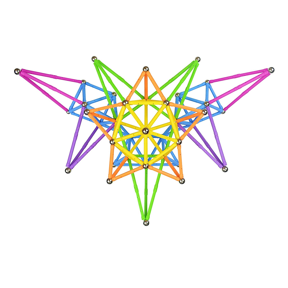 Veatree 206 Pieces Magnetic Building Sticks Blocks Toys, Magnet Educational Toys STEM Toys for Kids and Adult, 3D Non-Toxic Building Toy with Storage Bag