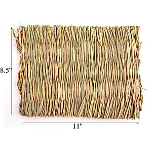 Yesland 12 Pack Woven Bed Mat for Rabbits - Grass Mat & Bunny Bedding Nest - Rabbit Bed and Natural Chew Toy Bed for Guinea Pig Chinchilla Squirrel Hamster Cat Dog and Small Animal