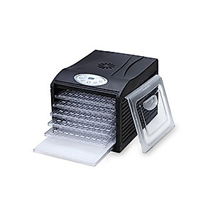 Samson Silent Dehydrator 6-Tray with with Digital Timer and Temperature Control for Fruit, Vegetables, Beef Jerky, Herbs, Dog Treats, Fruit Leathers and More