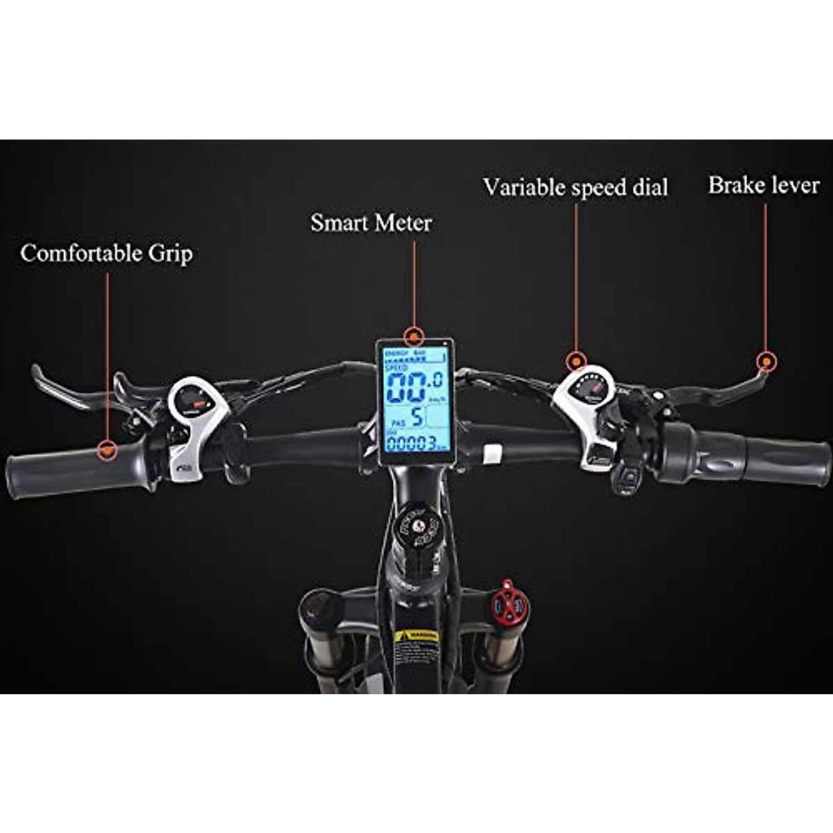 CEAYA Electric Bike Adults,1000W 48V 17Ah Battery 26'' Fat tire Electric Bicycle,7-Speed,Up to 40 Miles,Snow Beach Mountain E Bike