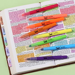 Mr. Pen No Bleed Gel Highlighter, Bible Highlighters, Assorted Colors, Pack of 8