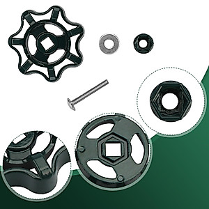 VIDABTE Outdoor Faucet Handle,Hose Bibb Round Wheel Handle for Danco 10006 10006P,Outdoor Water Spigot with Universal Design Adapter and Screws,Water Spigot Hose Bibb Round Wheel Replacement (2 Set)