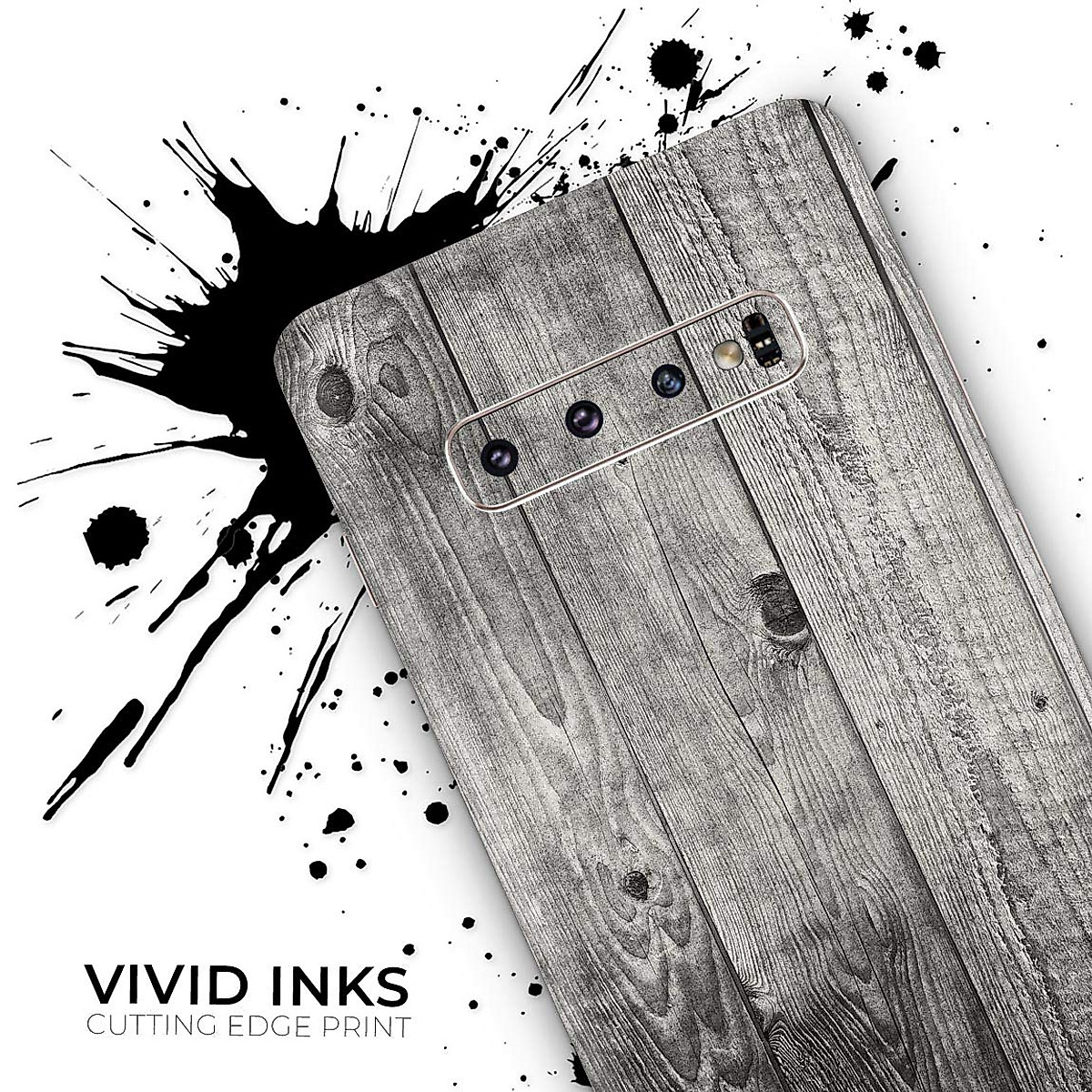 DesignSkinz Dark Washed Wood Planks Protective Vinyl Decal Wrap Skin Cover Compatible with The Samsung Galaxy S20 (Screen Trim & Back Glass Skin)